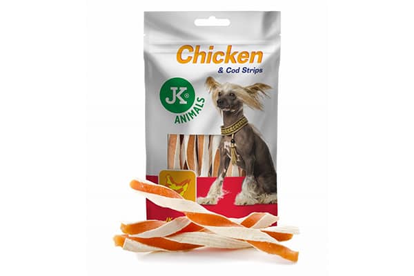 JK-Meat Snack Chicken and Cod Strips | Tiershop Brunner